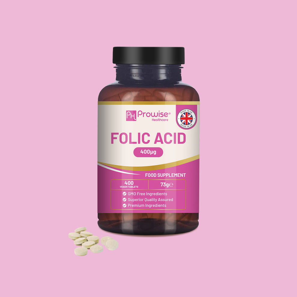 Vegan Folic Acid 400μg 200 Tablets | UK Made