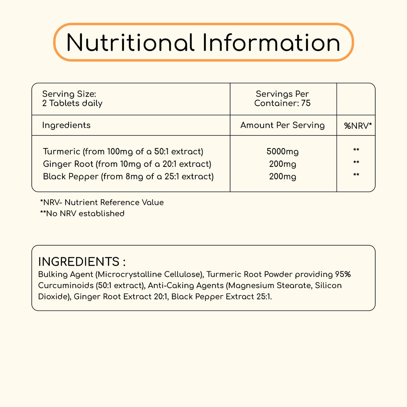 Turmeric Ginger & Black Pepper 5400mg Tablets - Prowise Healthcare
