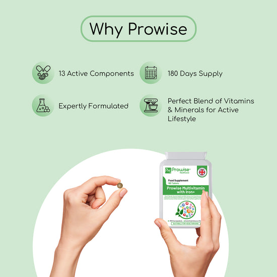 Multivitamin With Iron 180 Tablets | Made in UK