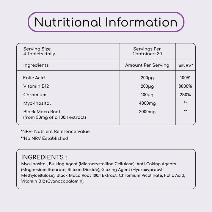 Myo Inositol Complex 7000mg 120 Vegan Tablets UK