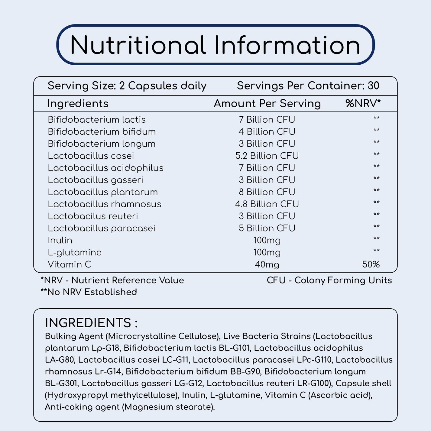 Pro Bio Cultures Complex Prebiotic And Probiotic 60 Vegan Capsules
