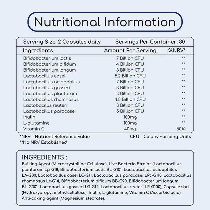Pro Bio Cultures Complex Prebiotic And Probiotic 60 Vegan Capsules