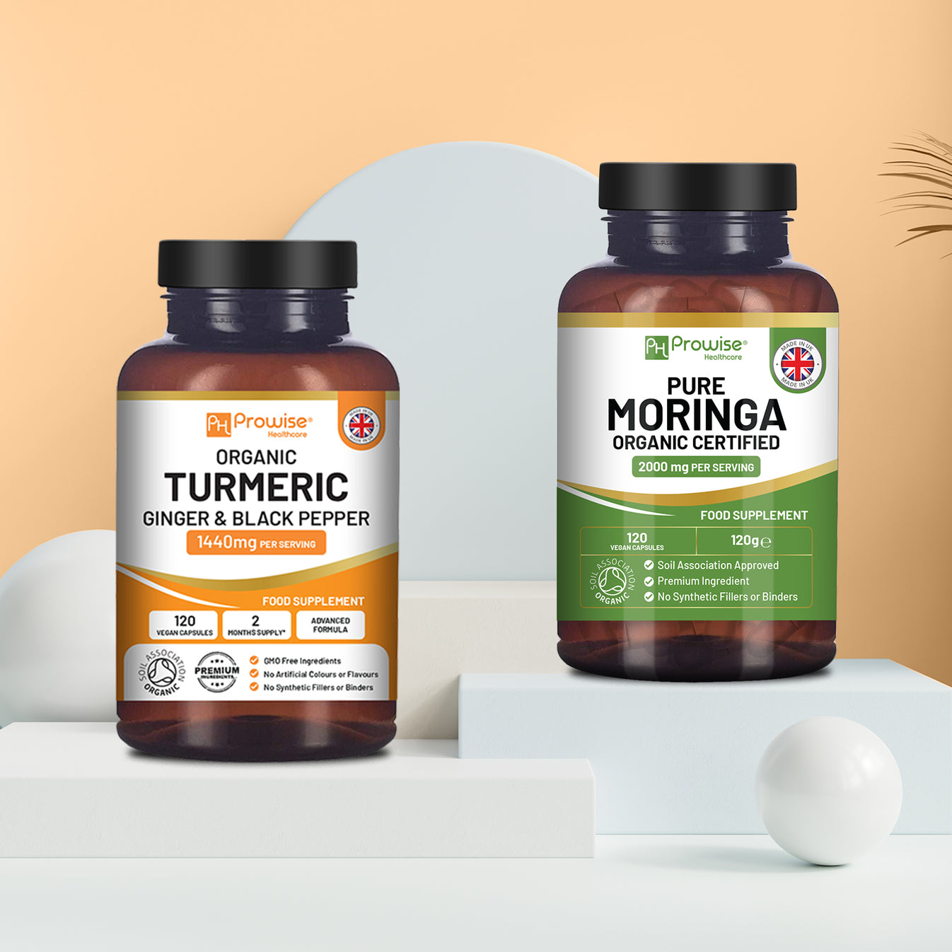 Organic Turmeric + Moringa Supreme Combo Deal By Prowise